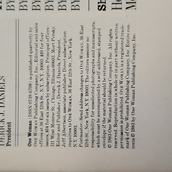 One Woman Magazine | Accents | One Woman Magazine Morgan Fairchild 983 ...